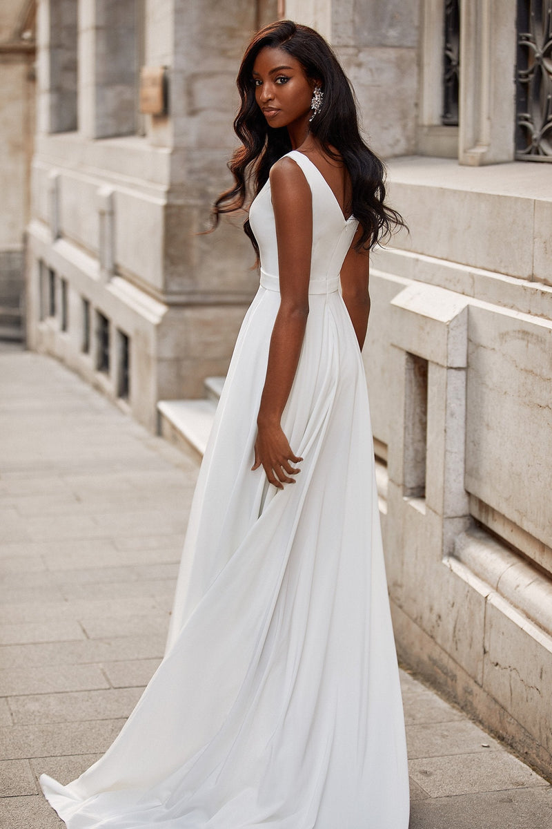 Crystal White Off Shoulder Gown | Afterpay | Zip Pay | Sezzle