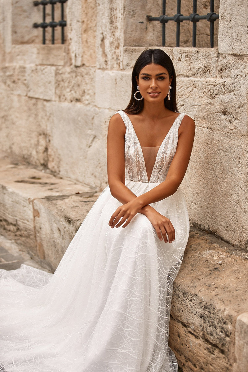 Crystal White Off Shoulder Gown | Afterpay | Zip Pay | Sezzle