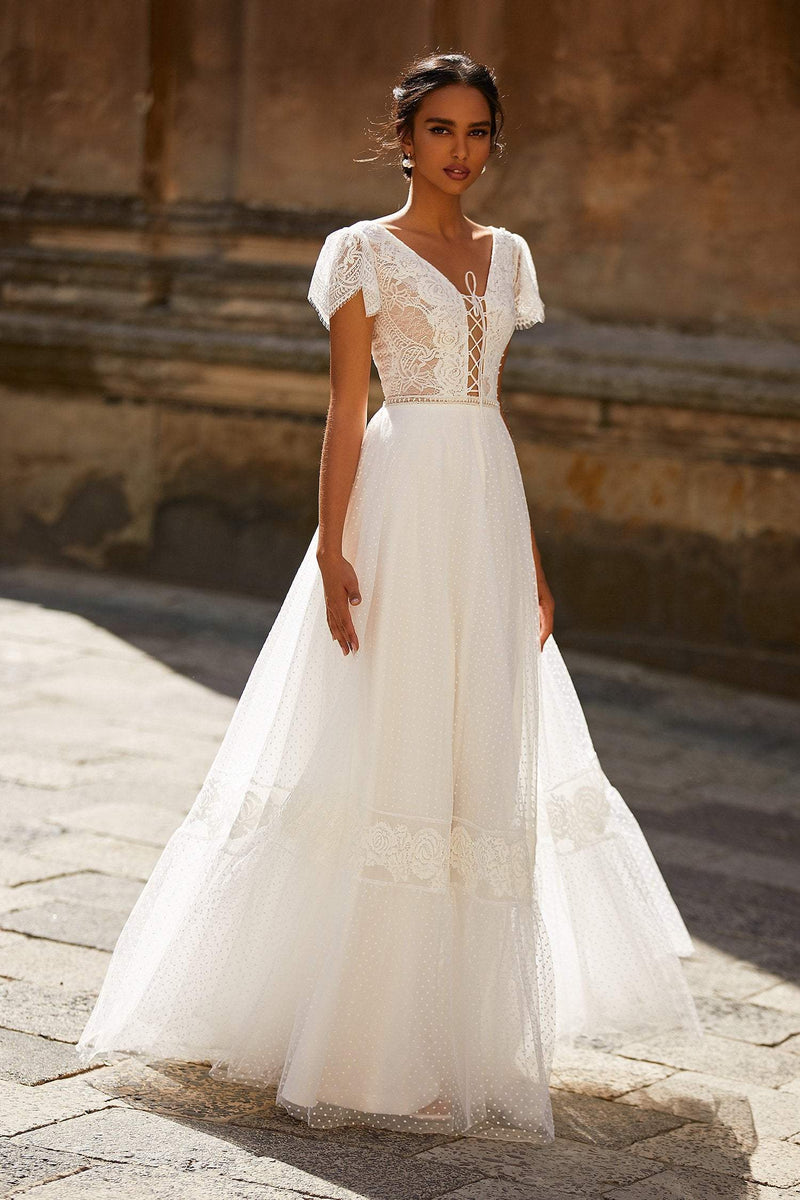 Crystal White Off Shoulder Gown | Afterpay | Zip Pay | Sezzle