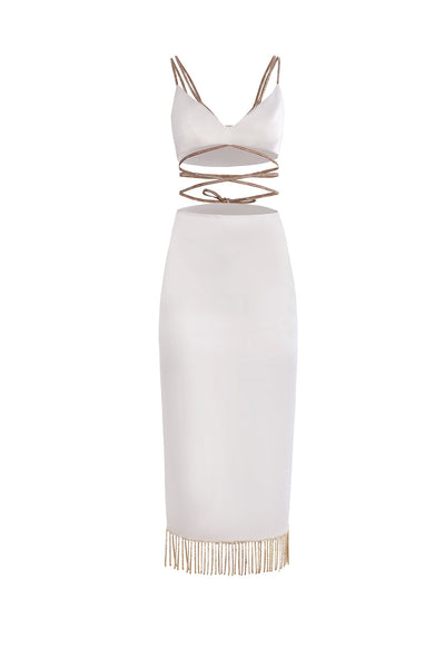 Niala White Satin Set | Afterpay | Zip Pay | Sezzle | Laybuy